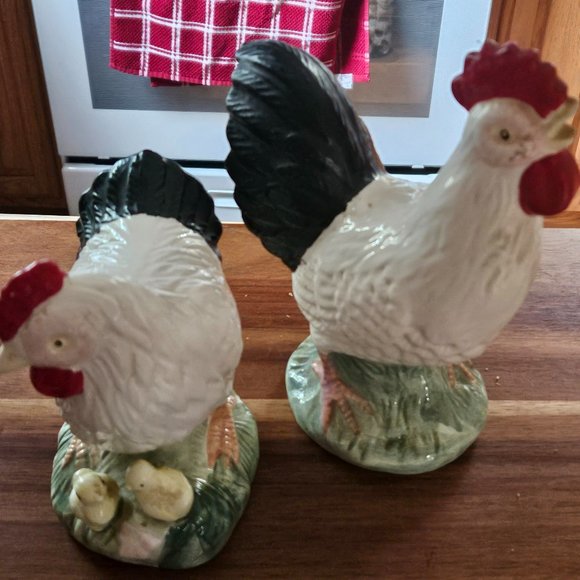 Accents | Vintage Ceramic Hen And Rooster Set | Poshmark